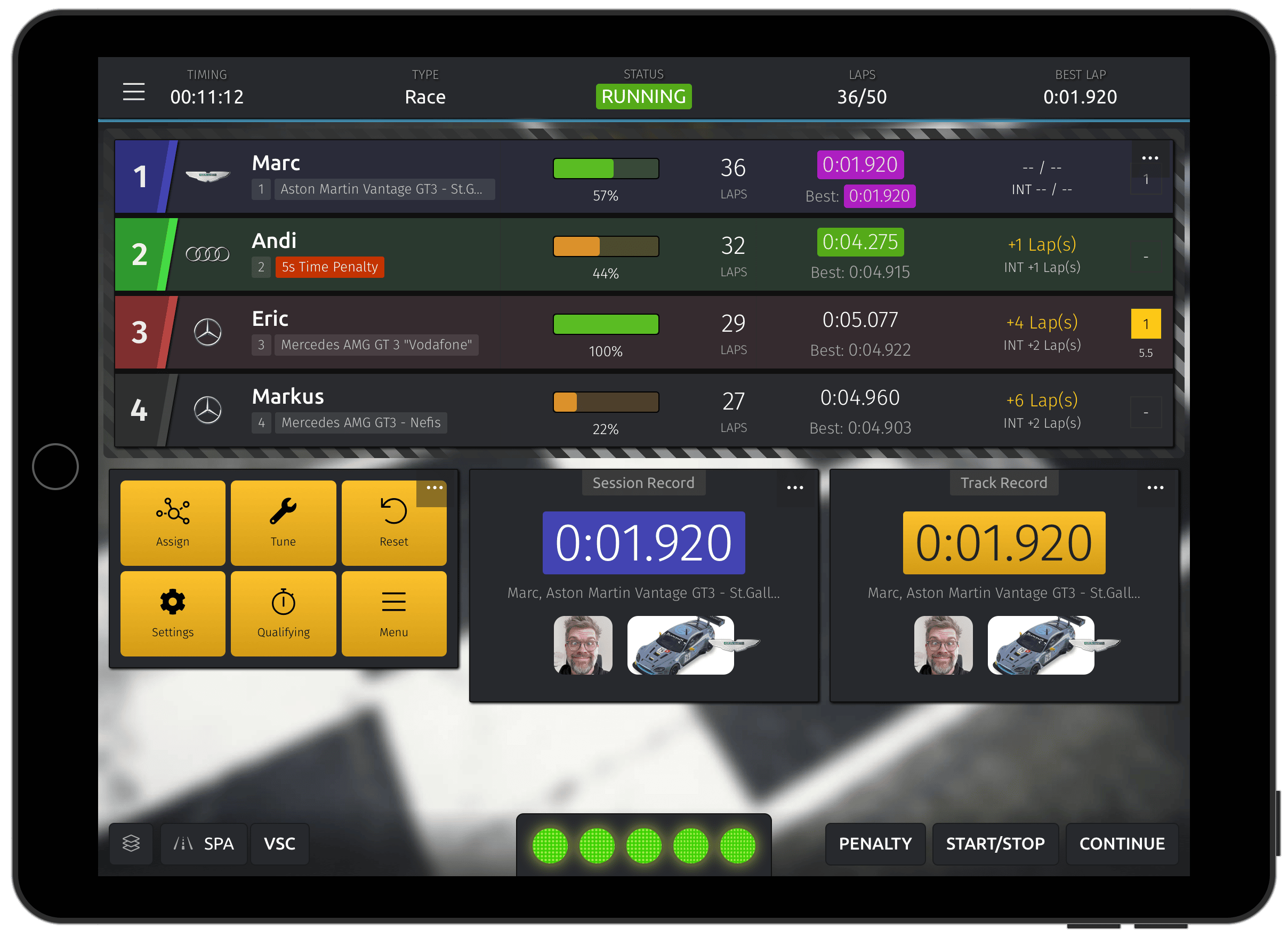 Widgets & Profiles - SmartRace for Scalextric ARC